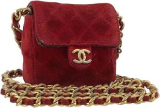 Chanel Sac bandouli&egrave;re mini doccasion - Femme - Pre-owned - Rouge - Taille: ONE Size
