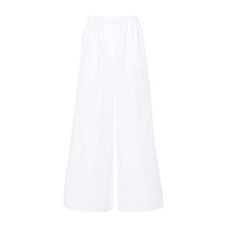 Max Mara Femme, Pantalons, Blanc, Taille: 34 FR Pantalon &Eacute;l&eacute;gant &agrave; Imprim&eacute; Logo