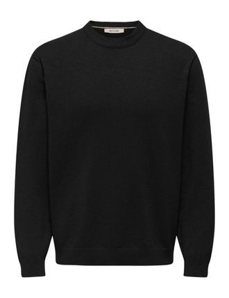 Only & Sons Herren Onsgame RLX 12 Ls Crew, Schwarz, XL EU