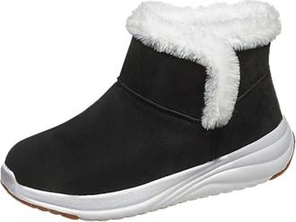 Generic Bottines dHiver Femme R&eacute;tro Daim Doublure Chaude Polaire Bottes De Neige Slip-on Semelle Antid&eacute;rapante L&eacute;g&egrave;res Confortable Chaussures Automne Hiver 37