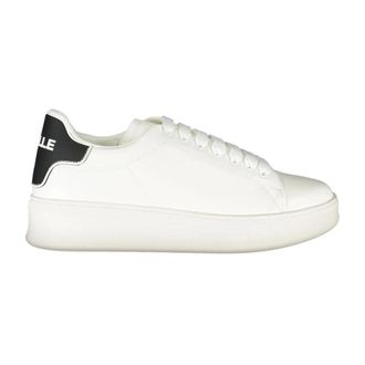 Ga&euml;lle Paris Homme, Chaussures, Blanc, Taille: 44 EU Baskets blanches sportives avec d&eacute;tails contrast&eacute;s