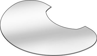 Lotus LO-975 Passgenaue Vorlegeplatte Glas f&uuml;r Mira & Liva