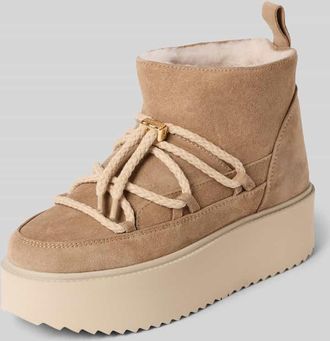 INUIKII Boots aus Leder mit Plateausohle Modell CLASSIC LOW PLATFORM