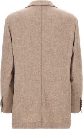 Brunello Cucinelli Cashmere Panama Blazer - Beige