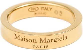 Maison Margiela bague à logo gravé - Or