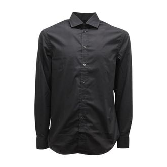 Armani Modern Fit Hemd - - Shirts - Herren - Schwarzk - S