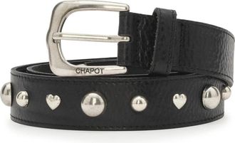 Fab By Fabienne Chapot Play Of Studs G&uuml;rtel Leder - - Accessories - Damen - Schwarzk - 85 CM