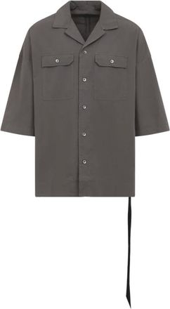 Rick Owens Homme, Chemises, Gris, Taille: S Short Sleeve Chemises