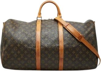 Louis Vuitton unisex, Pre-owned, Brun, Taille: ONE Size Pre-owned Keepall Bandouliere 55
