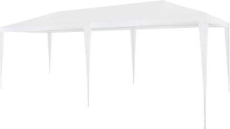 vidaXL Tente de r&eacute;ception 3x6 m pe Blanc