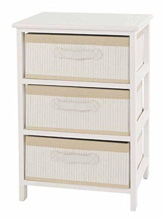 BIZZOTTO Bizzotto Gemma Kommode mit 3 Schubladen, Bambus, Schwarz