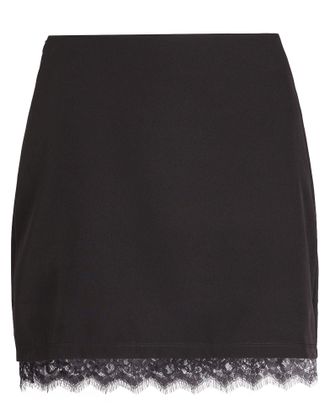 8 by YOOX LACE-TRIM MINI SKIRT