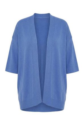 Ulla Popken Strickjacke Strickjacke oversized offene Form Schalkragen