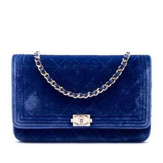 Chanel Pre-owned Leder Portemonnaies - - Pre-owned - Damen - Blau - ONE SIZE