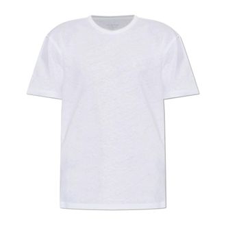 AllSaints Homme, Tops, Blanc, Taille: XL Flax Short Sleeve Ramskull T-Shirt