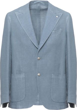Lubiam Homme, Vestes, Bleu, Taille: L Veste L&eacute;g&egrave;re en Lin
