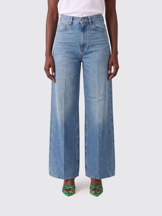 Pantaloni Torino Jeans Femme couleur Denim