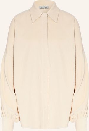 SoSUE Sosue Oversized-Hemdbluse Antonia Aus Cord weiss