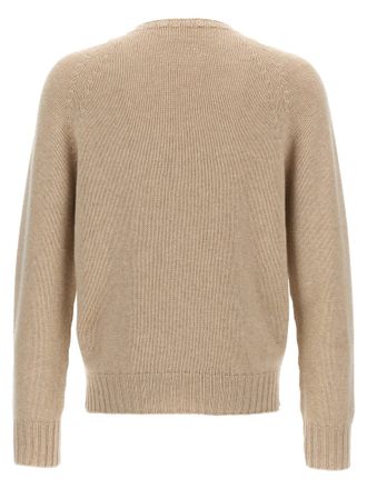 Maryya Wool Blend Crewneck Sweater - Beige
