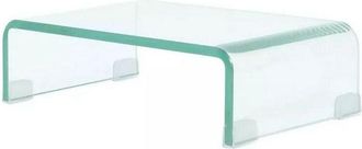 Les Tendances Meuble TV verre transparent Martial 40cm