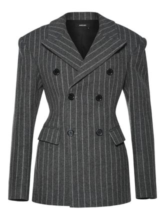 Anouki blazer crois&eacute; &agrave; rayures - Gris