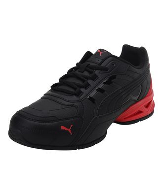 Puma Unisex Respin SL Sneaker, Black Black-High Risk Red, 42.5 EU