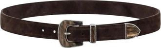 Alberto Luti Homme, Accessoires, Brun, Taille: 105 CM Ceinture en daim 696/35