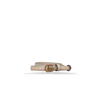 Gucci GG Marmont D&uuml;nner G&uuml;rtel - - Accessories - Damen - Wei&szlig; - 65 CM