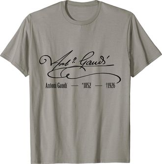 Antoni Gaudí SIGNATURE & LEBENSDATEN T-Shirt