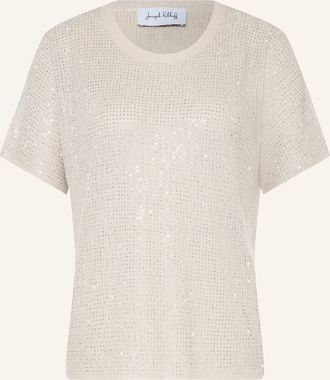 Joseph Ribkoff Strickshirt Mit Glitzergarn Und Schmucksteinen weiss