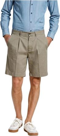 Mason's Homme, Shorts, Vert, Taille: XS Pinces Chino Bermuda
