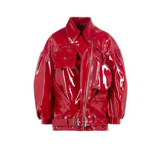Simone Rocha Lack-Cutout-Jacke in Rot