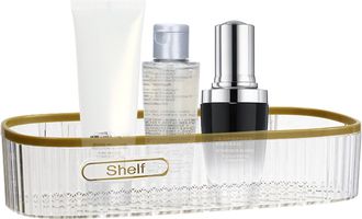 Generic Duschregale Ecke - Rechteckiges Badezimmerregal - Stanzfreies, selbstklebendes rechteckiges Duschregal mit hohler Basis für den Duschraum