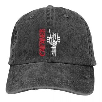 Generic Casquette de baseball de couleur pure pour papa, chapeaux de Caifanes t&ecirc;te de mort &agrave; la main, chapeau classique pour femme, casquette pare-soleil casq