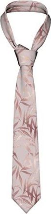 Generic Cravate Pour Homme Motif De Feuilles En Or Roses Confortable Necktie R&eacute;glable Cravate Pour Hommes Pour Affaires Travail L&Eacute;cole