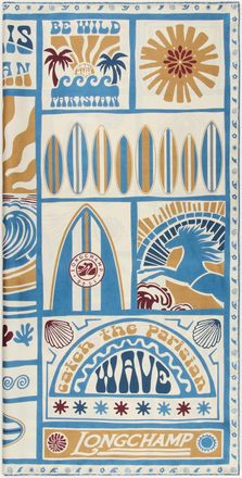 Longchamp Seidentuch Surf Mix blau