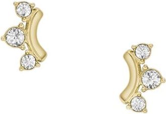 Fossil Boucles doreilles en acier inoxydable doré avec fermoir à clou et à tige pour femmes