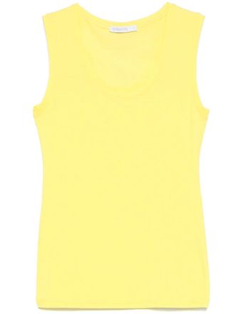 Patrizia Pepe débardeur à logo en caoutchouc - Jaune