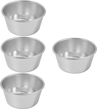 BESTONZON 4 St&uuml;ck Kuchenform Cupcake-f&ouml;rmchen Muffin-backf&ouml;rmchen Aus Muffinformen Aus Aluminium Kuchenschablonen Mini-tortenformen Zum Backen Cupcake-liner Gri