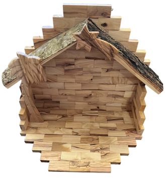 Generic Gro&szlig;e Krippe aus Olivenholz, stabil, 27,9 cm breit, hergestellt in Bethlehem