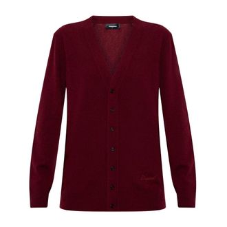 Dsquared2 Logo Cardigan - - Knitwear - Damen - Rot - M