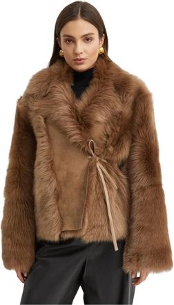 Nour Hammour Nour Hammour, Femme, Vestes, Brun, Taille: 40 FR Verena Luscious Shearling Jacket