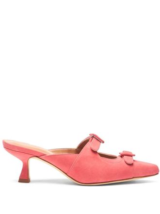 Scarosso mules Liz 55 mm en daim - Rose