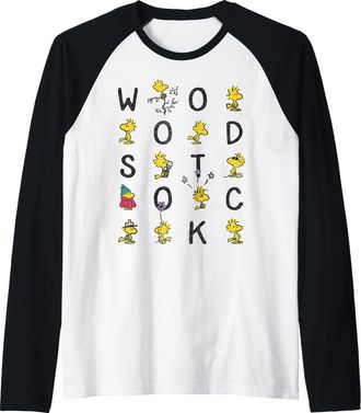 Peanuts Woodstock Grid: Jahreszeiten voller Spa&szlig; Raglan