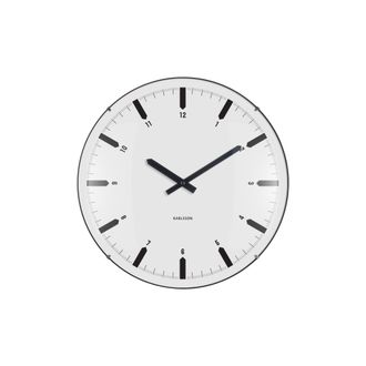 Karlsson Wanduhr Realista Dome - Wei&szlig; - 35x35x35cm - Rund - Kunststoff - Wanduhr Modern Wohnzimmer - Wanduhren