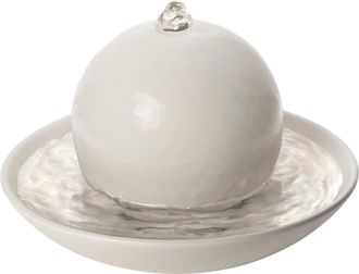 Primavera Duftbrunnen Rondo Cremewei&szlig; matt - Luftbefeuchter, Diffuser, Raumduft - Reinigung und Erfrischung der Raumluft - Aromatherapie