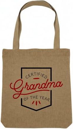 Fabulous Sac Shopping Tote Bag Aspect Lin - Certified Grandma of the Year Family Grandmother - Sac de Courses Toile Epaisse 360g Beige Naturel Cabas Port&eacute; Epau