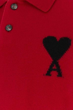 Ami Virgin Wool Polo - Red