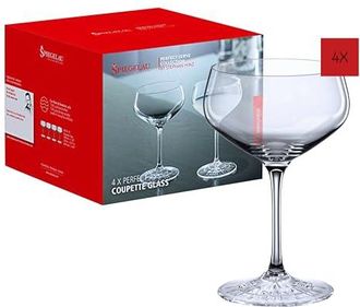 Spiegelau Cocktailschalen 4er Set, 235 ml, Perfect Serve, 4500174, Champagner Schalen aus Kristallglas, Coupette Gläser spülmaschinenfest, Klar