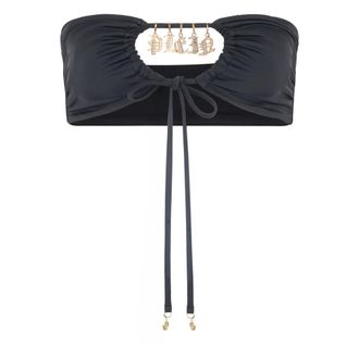 Philipp Plein Swimming Bandeau Charms - - Swimwear - Damen - Schwarzk - S
